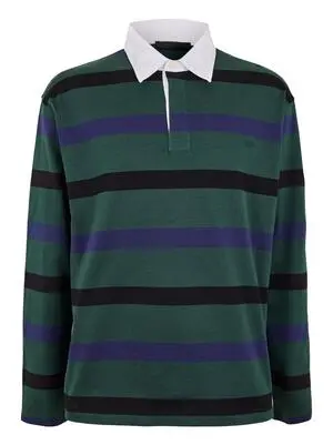 PRADA Multicolourstripe Longsleeve Rugby Polo Shirt