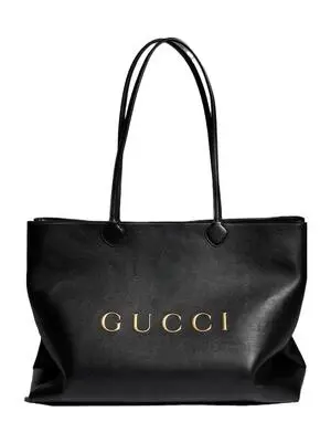 Gucci Gucci Large Tote Bag With Logo Black