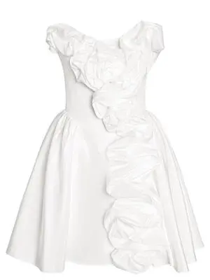 POST MERIDIEM Post Meridiem Mini Dress With Corset And Gathering White