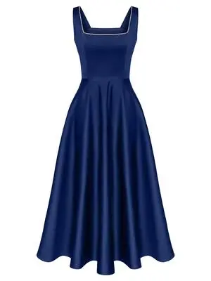 POST MERIDIEM Embellished Midi Dress - Blue