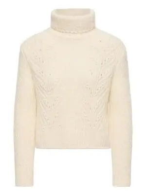 Moncler Alpaca Blend Turtleneck Sweater - White