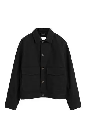 Cos Raw Selvedge Denim Jacket - Black