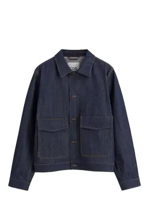 Cos Raw Selvedge Denim Jacket - Indigo