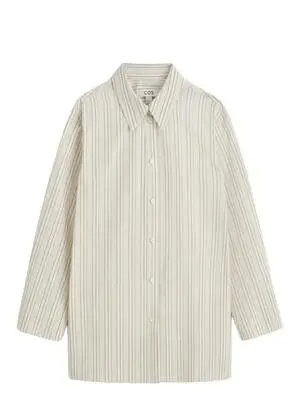 COS COS Bonded-Paneled Cotton Shirt