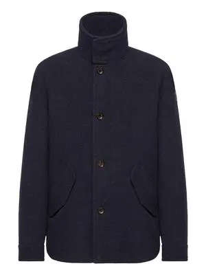 Moncler Panyol Short Wool Down Jacket - Blue