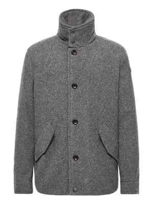 Moncler Panyol Short Wool Down Jacket - Grey