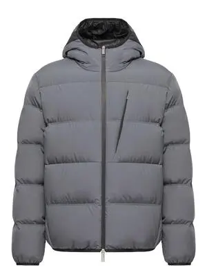 Moncler Poitevin Hooded Short Down Jacket - Grey