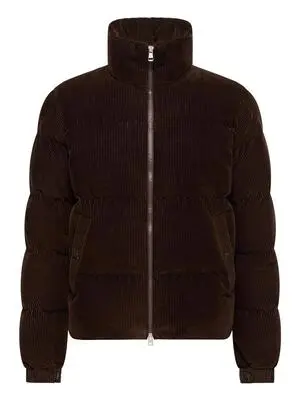 Moncler MONCLER COLLECTION Esparron Corduroy Short Down Jacket Brown