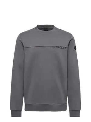 Moncler Logo Cotton Sweatshirt - Grey