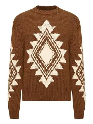 MONCLER MONCLER COLLECTION Geometric Jacquard Wool Blend Sweater