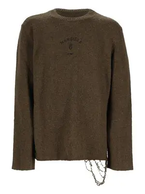MAISON MARGIELA MM6 Maison Margiela Knitted Sweater With Chain Detail Multicolour
