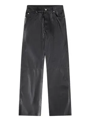 MAISON MARGIELA Faux Leather Five-pocket Jeans - Black
