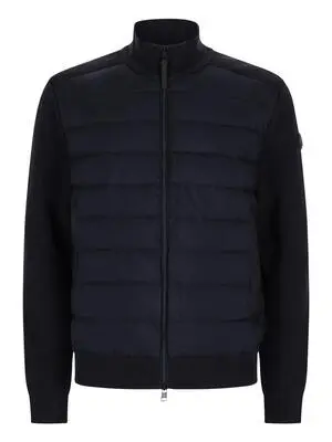 Moncler Quilted Zip-up Cardigan - Blue