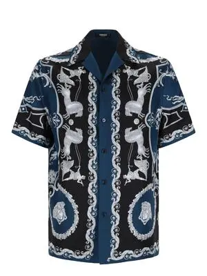 VERSACE Camicia In Seta Stampa Baroque
