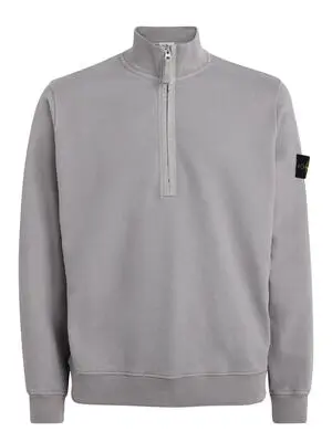 STONE ISLAND Stone Island Organic Cotton Half-Zip Sweater