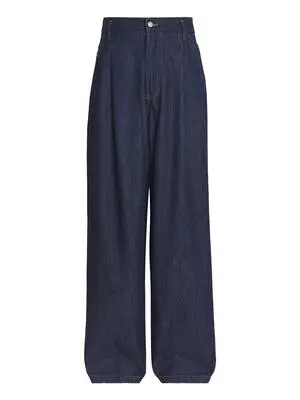 Dries Van Noten Pleated Wide-leg Jeans - Blue