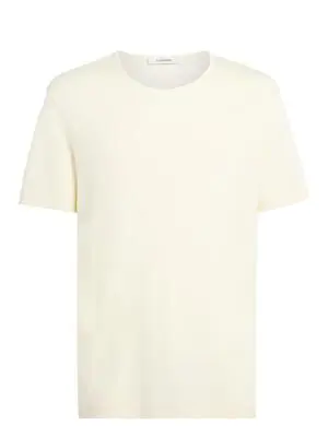 LEMAIRE Cotton Scoop-neck T-shirt - Beige