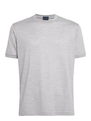 Paul & Shark Cotton-silk Stripe T-shirt - Grey