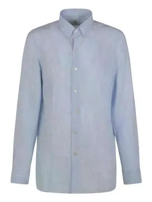 FINAMORE 1925 Vertical-stripe Button-down Shirt - Blue