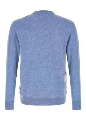 BALLANTYNE Diamond Inlay Cashmere Sweater - Blue