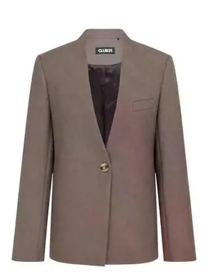 CLUB21 COLLECTION Tess Single-breasted Blazer - Brown