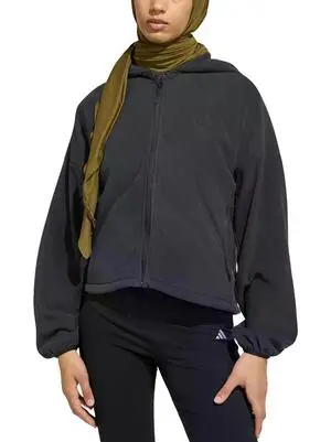 ADIDAS Logo Print Drawstring Hem Hoodie