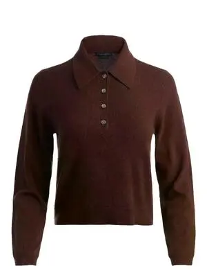ALICE + OLIVIA Alice + Olivia Trevor Cropped Polo Sweater