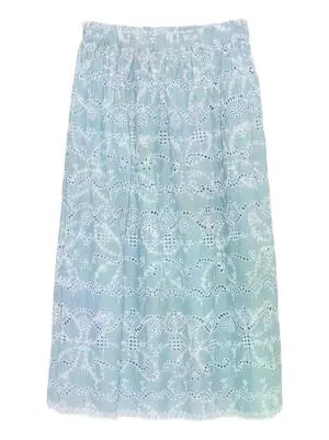 MAISON123 Broderie Anglaise Skirt - Blue
