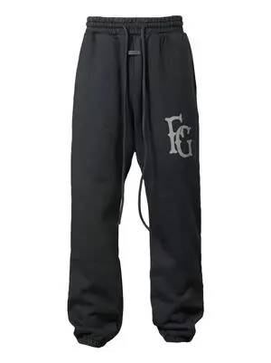 Fear Of God Fg Logo-print Track Pants - Black