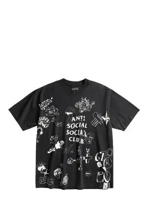 ANTI SOCIAL SOCIAL CLUB Illustrated-print T-shirt - Black