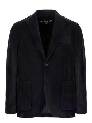CIRCOLO 1901 Corduroy Single-breasted Blazer - Blue