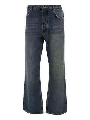 Off-White Arrows Print Straight-leg Jeans - Blue