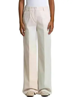 Peserico Pressed Crease Wide-leg Trousers - Neutrals