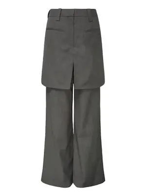 CLUB21 COLLECTION Layered Wide Leg Trousers - Grey