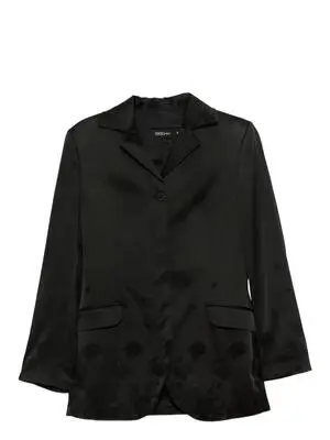 ROMEO GIGLI 1990s Floral Jacquard Jacket - Black