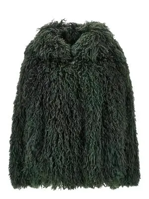 Emporio Armani Faux Shearling Coat - Green