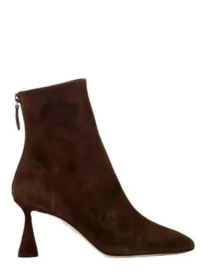 AQUAZZURA Aquazzura Rear Zip-Fastening Ankle Boots Brown