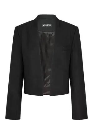 CLUB21 COLLECTION Alba Sartorial Cropped Jacket - Black