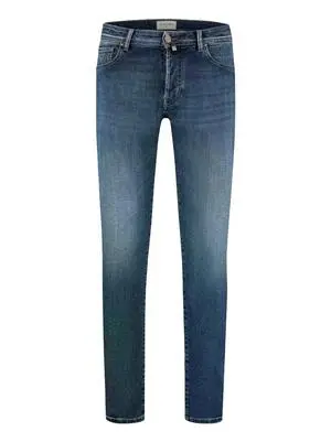 Jacob Cohen Faded Effect Whiskered Jeans - Blue