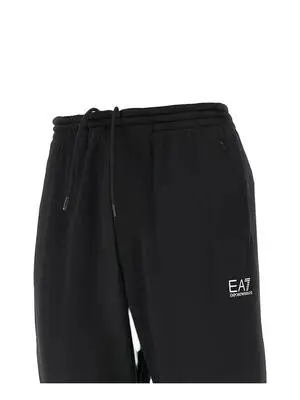 EA7 Logo-print Drawstring Track Pants - Black