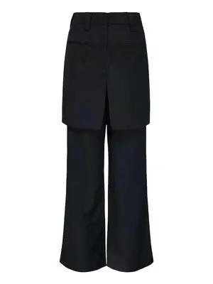 CLUB21 COLLECTION Layered Design Trousers - Black