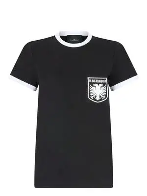 John Richmond Logo-patch Ringer T-shirt - Black