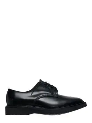 Comme Des Garçons Embroidered Leather Shoes - Black
