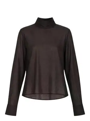 CLUB21 COLLECTION Violette High-neck Shirt - Black
