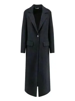HEVO Single-breasted Notched-lapel Coat - Grey