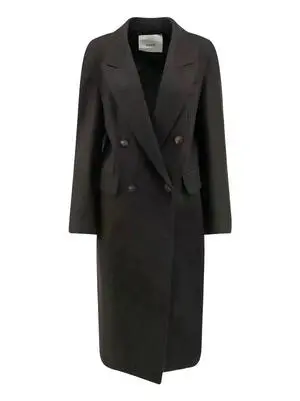 HEVO Martina Franca Double-breasted Coat - Brown