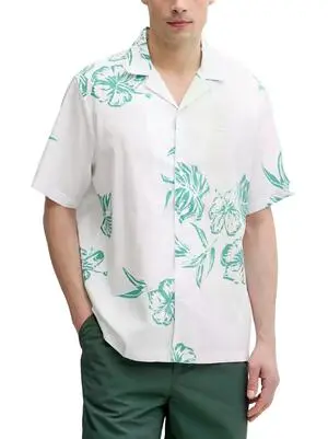 Oakley Hibiscus Breeze Floral-print Short-sleeve Shirt - White