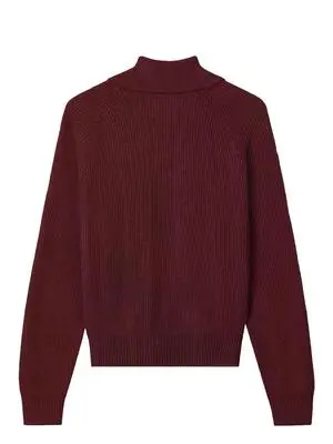 CHOCOOLATE Ribbed Knit Raglan Sleeve Cardigan With Heart Patch