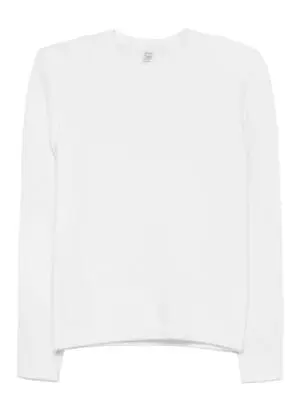 TOTEME TOTEME Crew Neck Long Sleeve Sweater With Padded Shoulders Neutrals