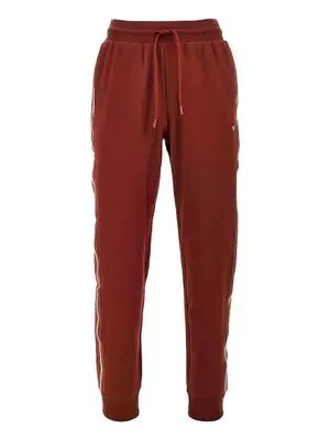 EA7 Logo-print Side-stripe Track Pants - Red